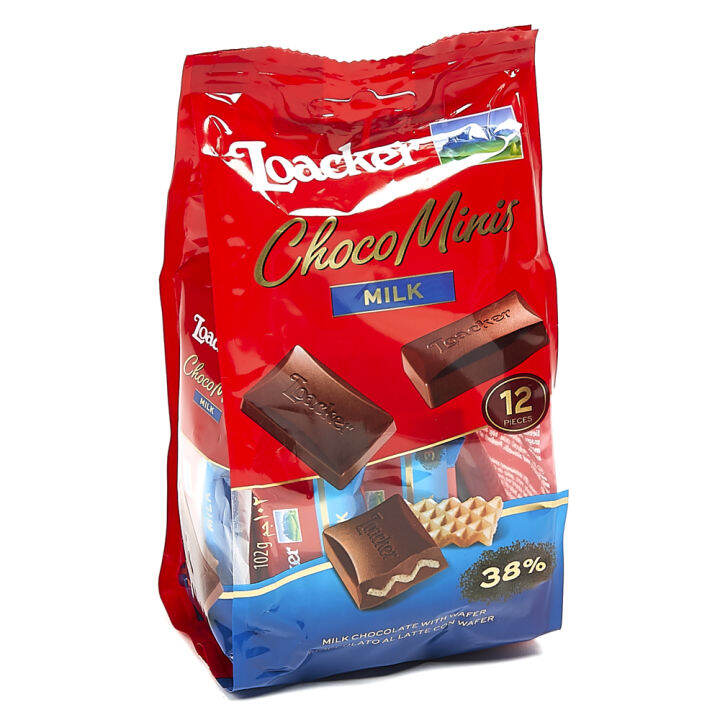 Loacker Choco Minis Milk Chocolate with Wafer 102g | Lazada PH