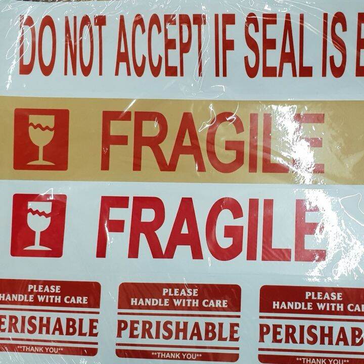 V . vw541evvv784 1 pc fragile sticker/do not accept if seal is broken ...