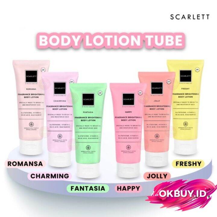 SCARLETT Whitening Body Lotion Kemasan Tube 180ml / Scarlet Whitening ...