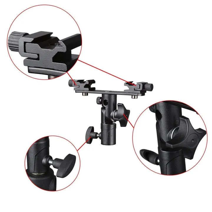 AccPro Dual Flash Speedlite Holder Bracket | Lazada PH
