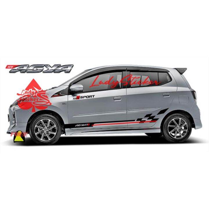 STICKER STIKER MOBIL AGYA GR SPORT CUTTING STICKER LIST SAMPING MOBIL ...