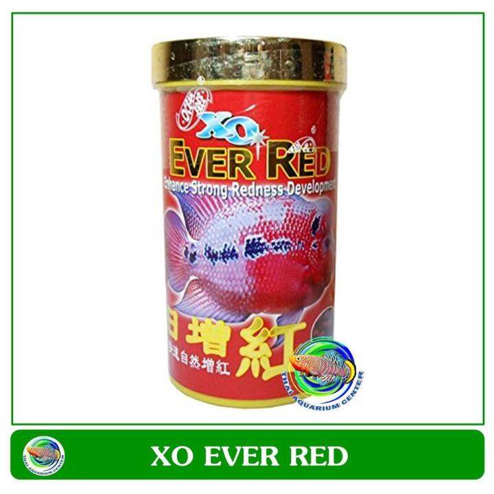 พร้อมส่ง โปรโมชั่น XO Ever Red อาหารปลาหมอสี สูตรเร่งสีแดง เม็ดขนาดกลาง ...