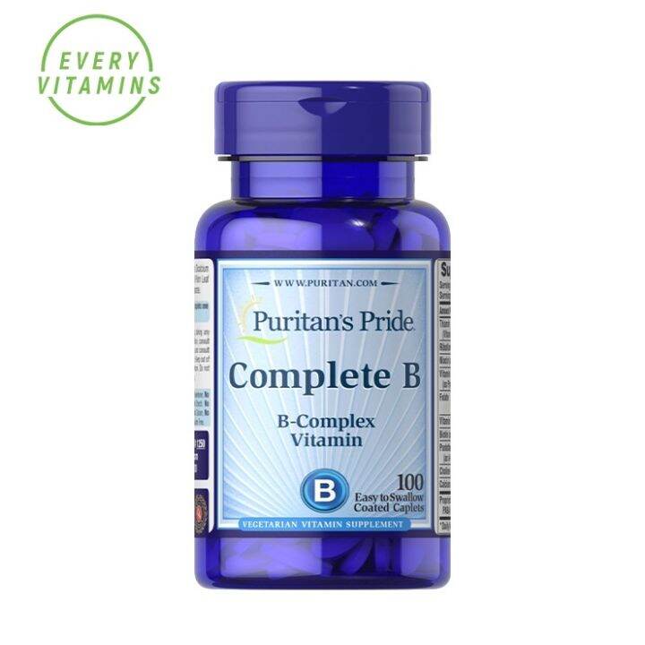 Complete B Vitamin B Complex 100 caplets Puritan's Pride | Lazada PH