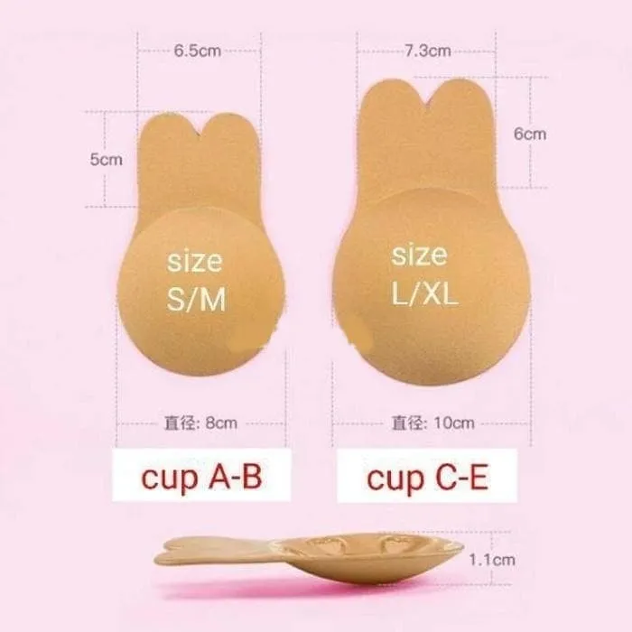 Rabbit BUNNY Bra Woman BH Seamless Bra Tempel Reusable Silicon | Lazada ...