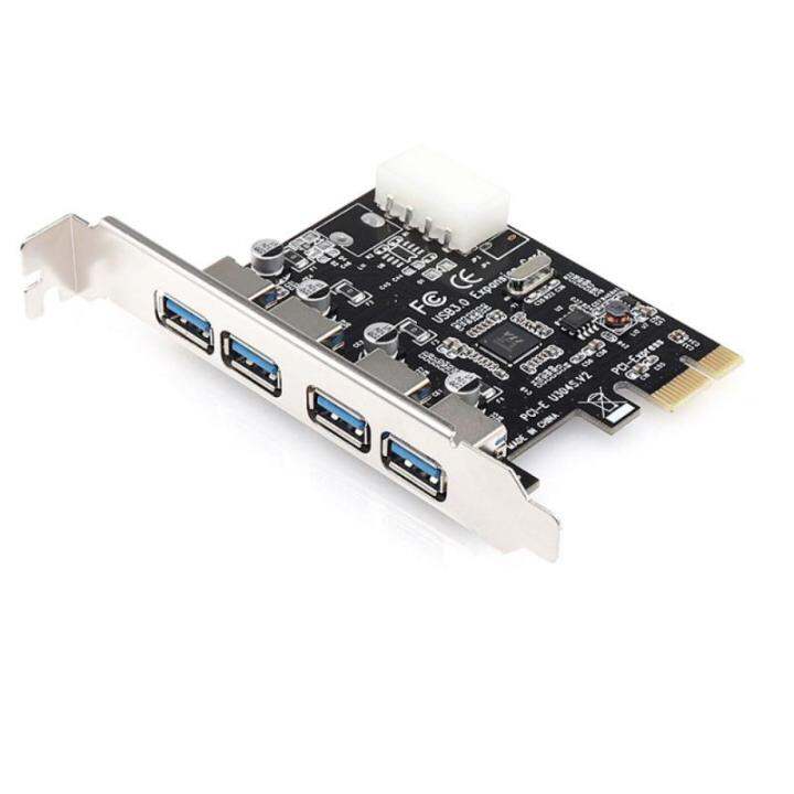 Kebidumei 4-port USB 3.0 PCI-e Expansion Card PCI Express PCIe USB 3.0 Hub Adapter 4-port USB 3 ...