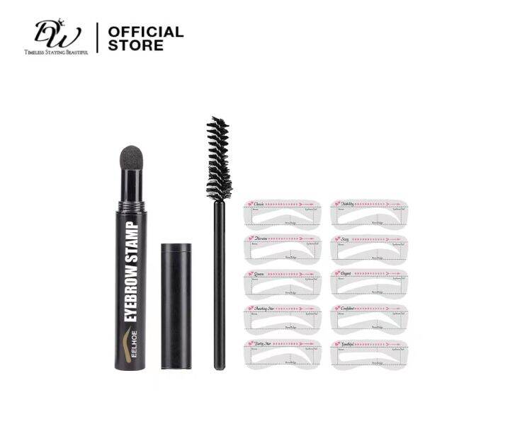 DW EELHOE Eyebrow Powder Stamp Stick One Step Shaping Eyebrow Stencil ...