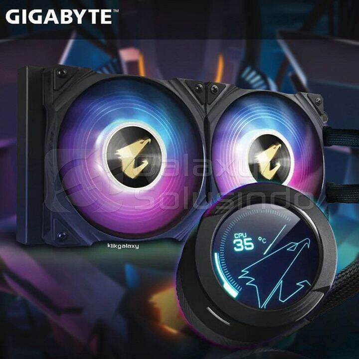 GIGABYTE AORUS WATERFORCE X280 with LCD Display AIO Liquid Cooler - X ...