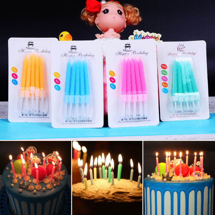 Smoke Free Colorful Birthday Candle Cake Decoration Ideas Magic Spiral ...
