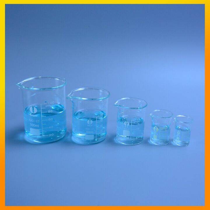 5pcs Glass Beaker Set 5/10/25/50/100ml Borosilicate Glass Laboratory ...