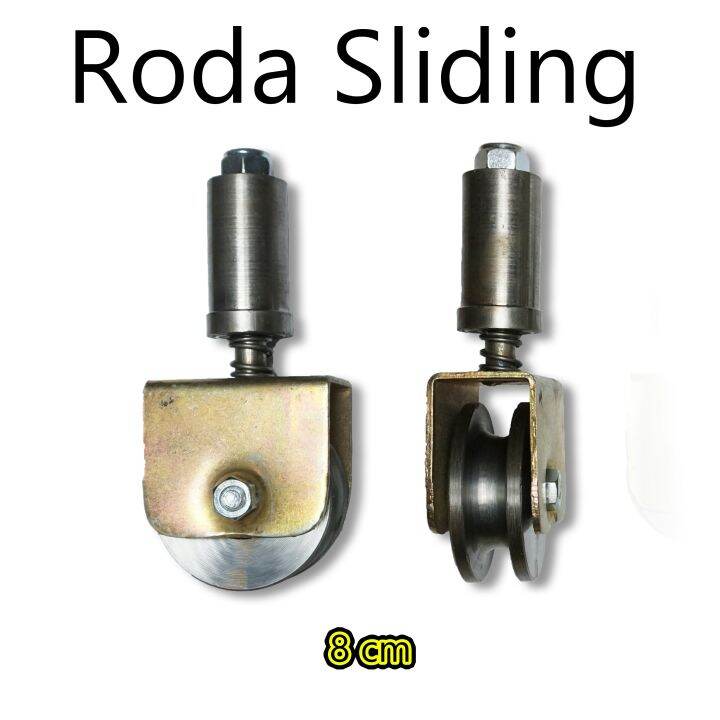 RODA PAGAR SLIDING 8 CM SOLUSI ANTI ANJLOK BESI AS SUPER / RODA SLIDING ...