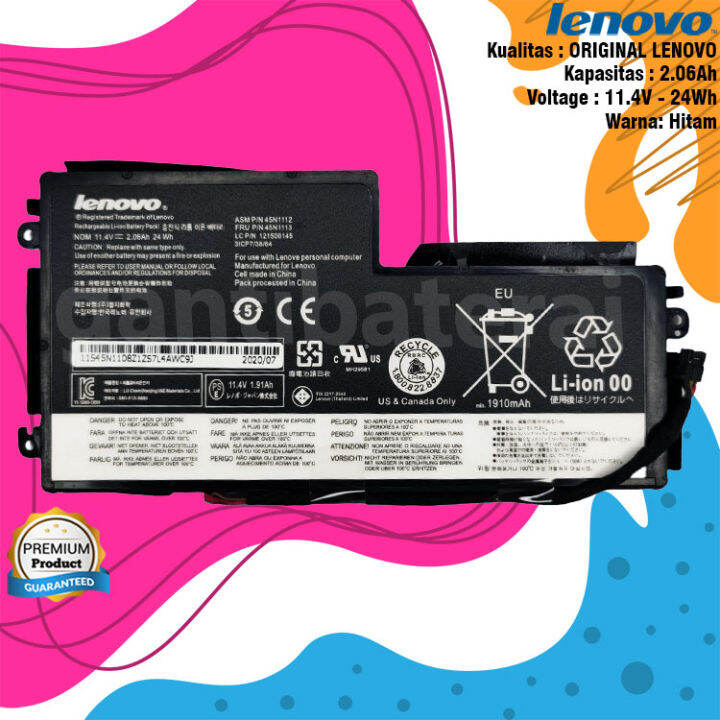 Baterai Internal Lenovo X240 X250 X240s X260 L450 L450S W550S Original ...