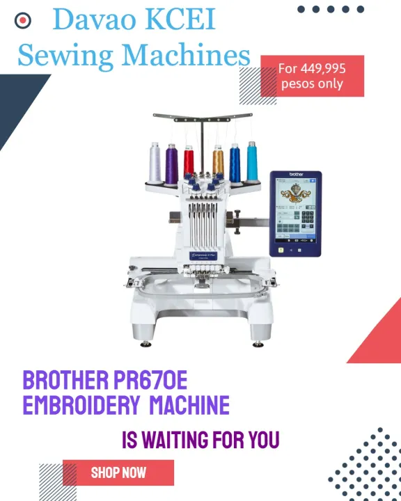 Brother PR670E Embroidery Machine ( 6 needles/ 6 threads) | Lazada PH