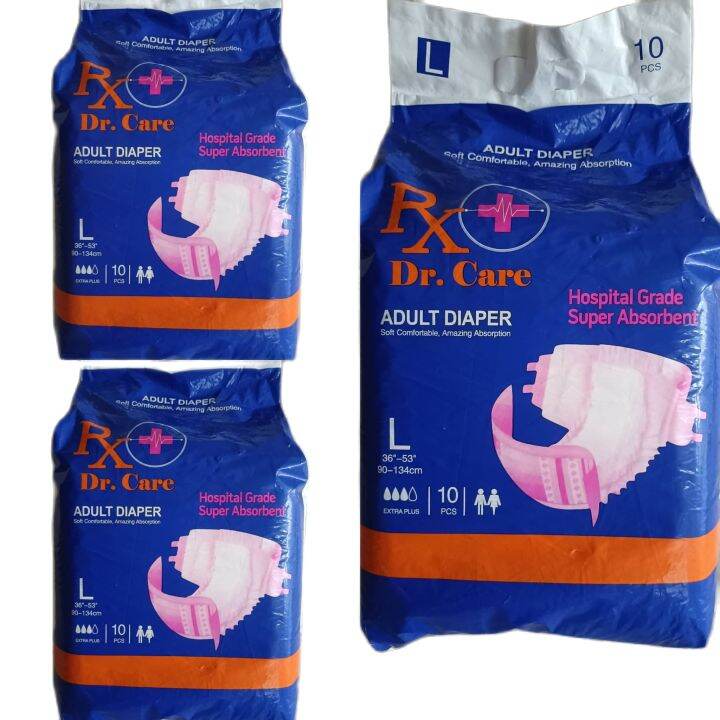 Rx Dr.care Adult Diaper Tape Large 3Packs (10Pcs/Pack) | Lazada PH
