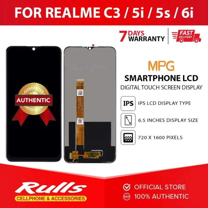 Smartphone LCD for Realme C3/5i/5s/6i Digital Touch Screen Display Frame Assembly | Lazada PH