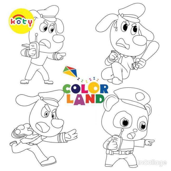 Tranh Tô Màu Cảnh sát Labrador - Bộ 10 Tờ Tranh Tô Màu Dành Cho Màu Sáp ...