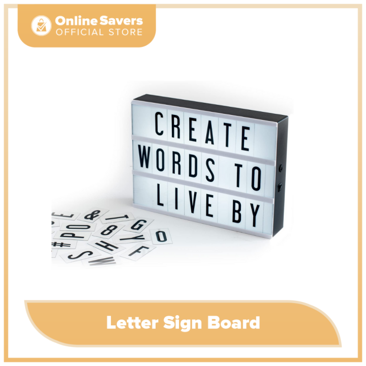 Onlinesavers Letter Sign Board A6 Magic Glow Light Up Letter Box ...