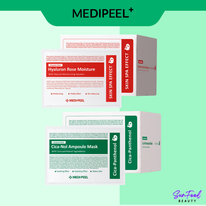 MEDIPEEL Hyaluron Rose Moisture / Cica-Nol Ampoule Mask 1 sheet | Lazada