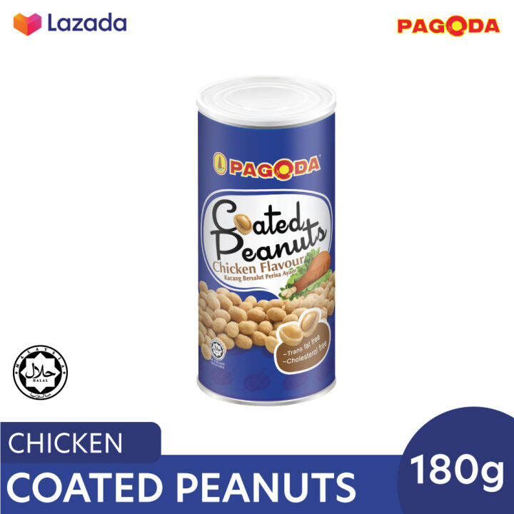 Pagoda Chicken Flavour Coated Peanut 180g / Pagoda / Nuts / Kacang ...