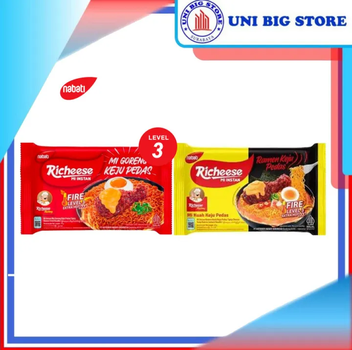 Richeese Mie Goreng Ramen Keju LEVEL 3 74 gr Cheese Noodles | Lazada ...