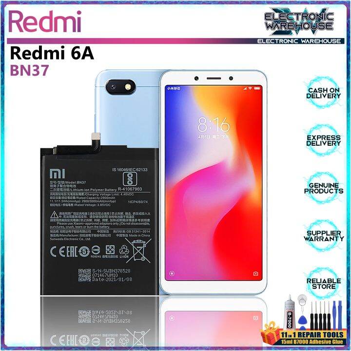New Redmi 6A Battery BN37 3000mAh Capacity | Lazada PH