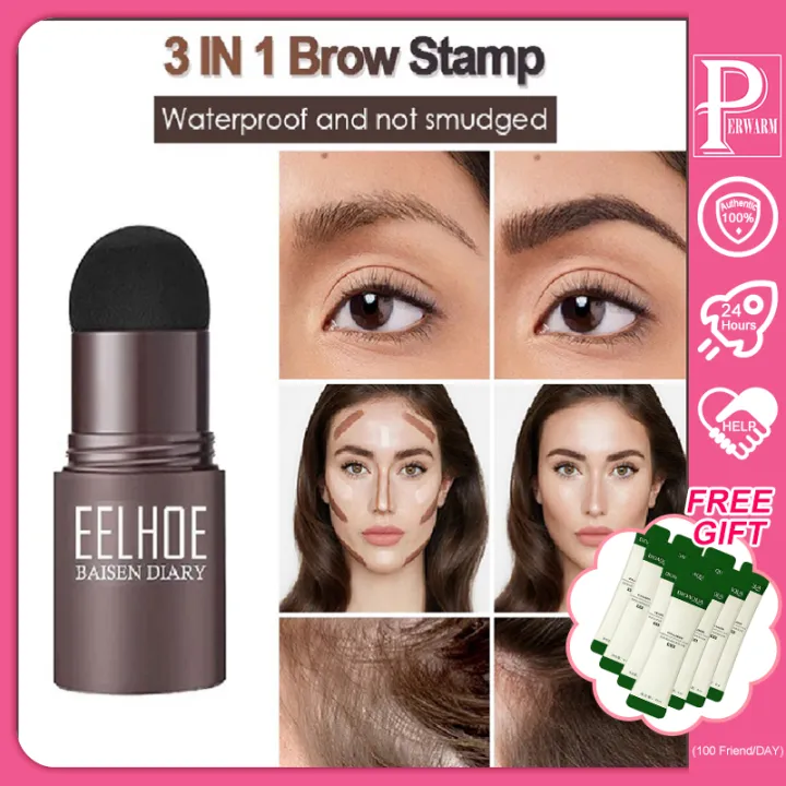 Professional Brow One Step Shaping Kit Stamp Set Makeup Stick Hairline ...