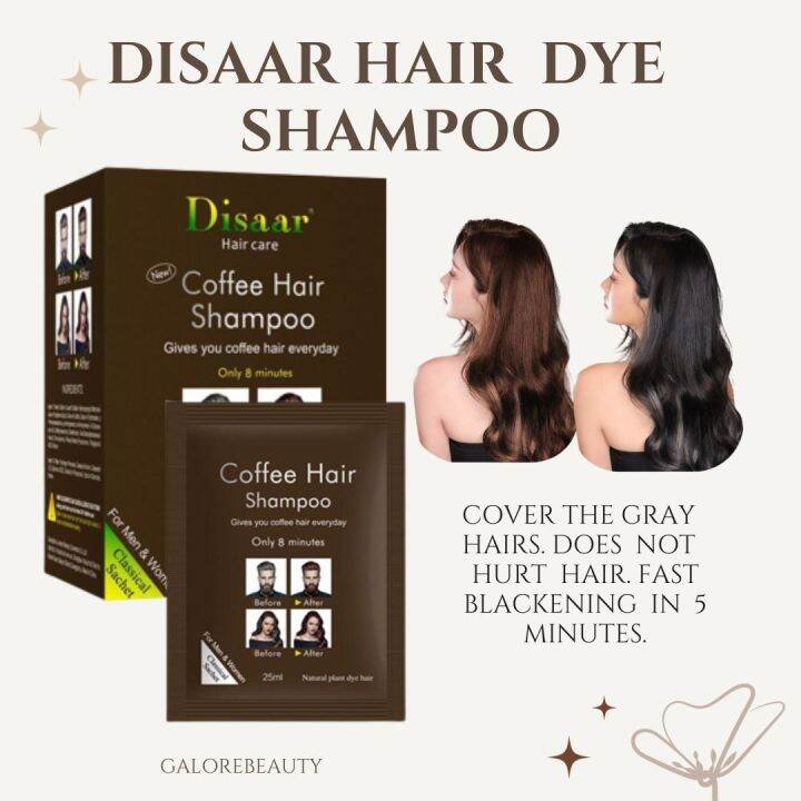 Disaar Hair Dye Shampoo White Hair into Black Hair Blackening Shampoo ...