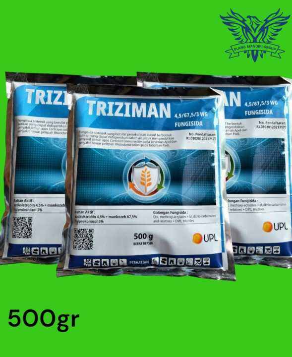 Fungisida TRIZIMAN 4,5/67,5/3 WG 500 Gram Bahan Aktif azoksistrobin 4,5 ...