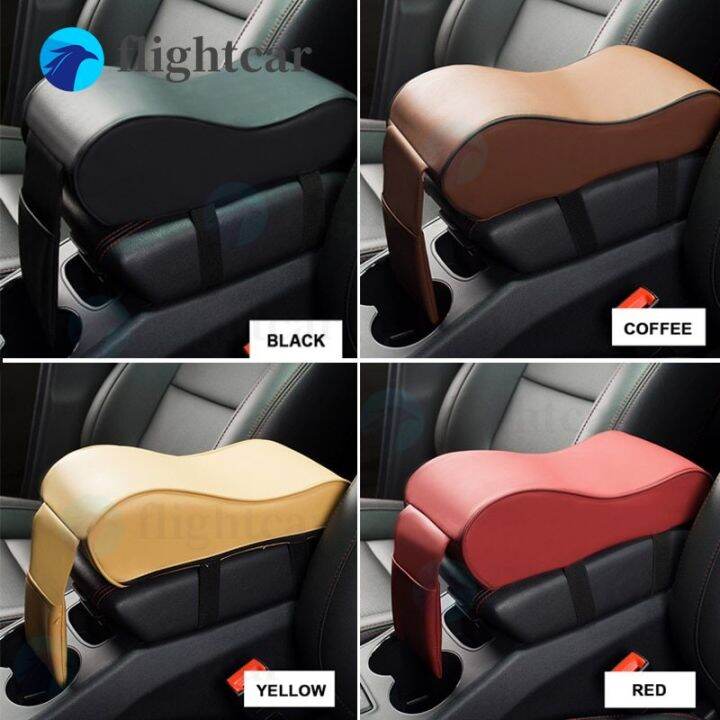 （FT）Leather Car Central Armrest Pad Black Auto Center Console Arm Rest ...