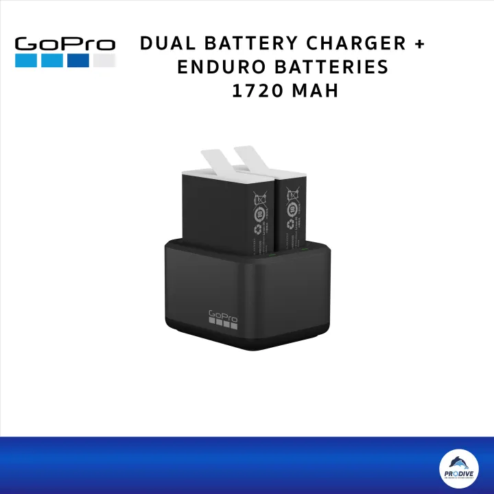 GoPro Dual Battery Charger + Enduro Batteries แบตเตอรี่ 2ก้อน พร้อมแท่น ...