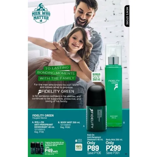 Fidelity Green Body Mist For Men 250 mL each body spray type ...