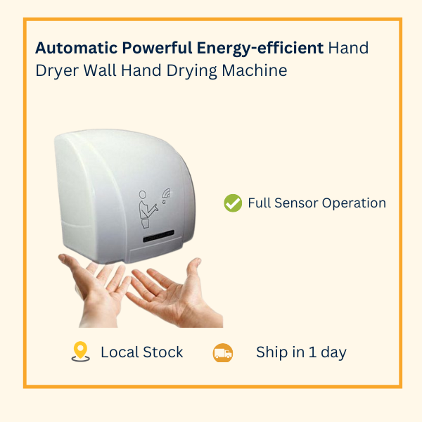 Wall Mounted White Automatic Powerful Energy-efficient Hand Dryer Wall ...