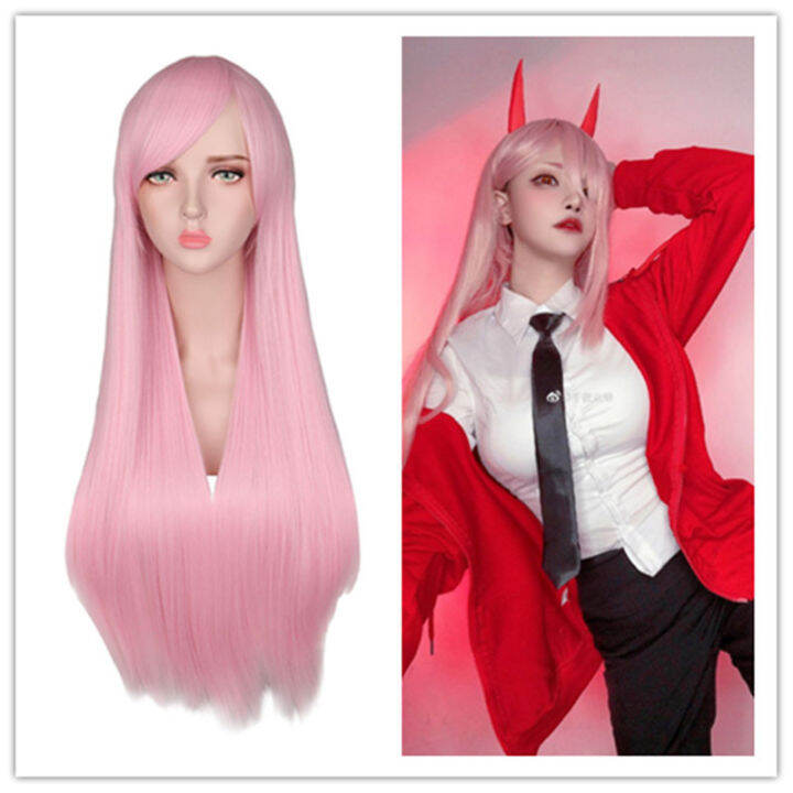 [In stock] เลื่อยคน อัมพวา เลื่อยโซ่คน อย่างจริงจัง power 80cm cos วิกผม สีชมพูค่ะ ยาวหลิวไห่ ...