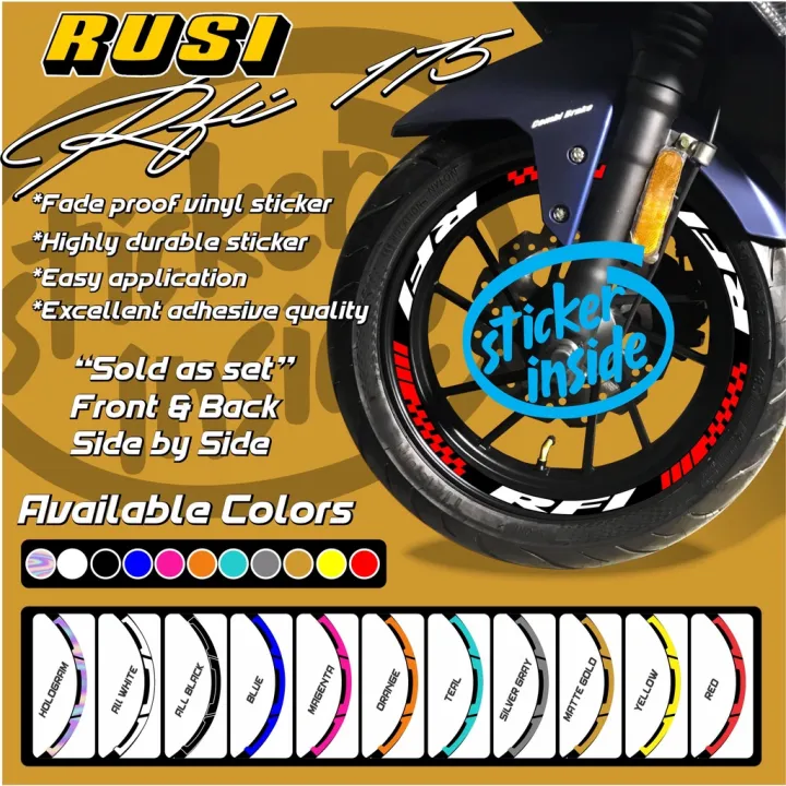 HOT SALE☂ Rusi RFi 175 Mag Decals Sticker Front Back Side by Side ...