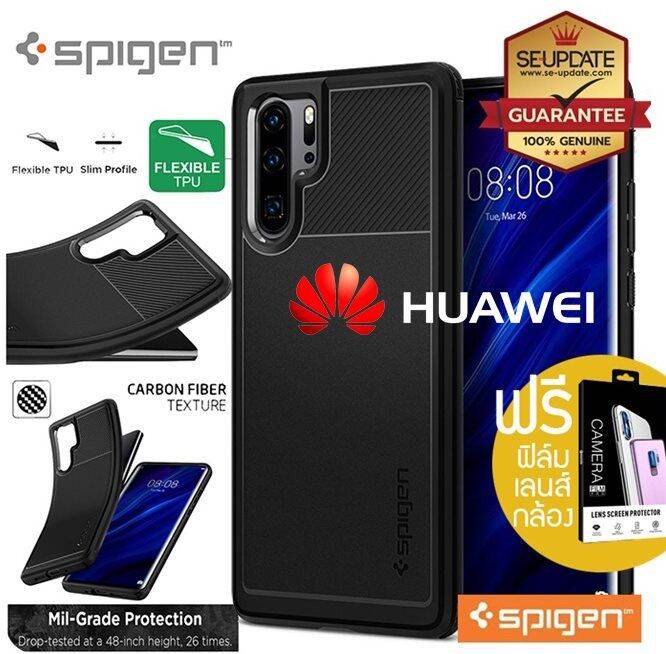 (ของแท้+ของแถม) เคส Huawei SPIGEN Rugged Armor สำหรับ P40 / Pro / P30 / P30 Pro / P20 Pro / Mate ...