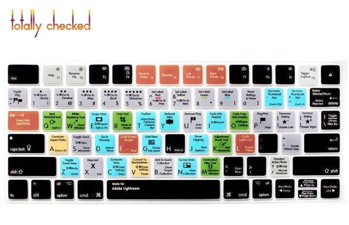 Adobe Lightroom Hotkey Shortcuts Silicone Keyboard Skin Film For Magic ...