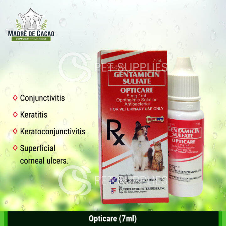Happy Pets Opticare 5mg/ml Ophthalmic Solution Antibacterial ...