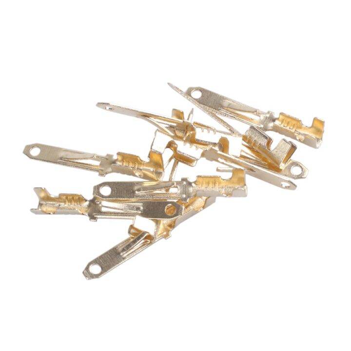 Male Spade Crimp Terminals Wiring Connectors, 2.8 mm, Gold Tone, 10 ...