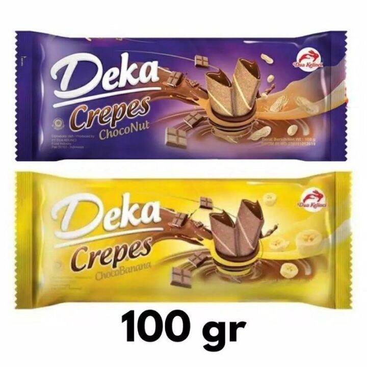DEKA CREPES CHOCO NUT DEKA CREPES CHOCO BANANA 100 gram | Lazada Indonesia