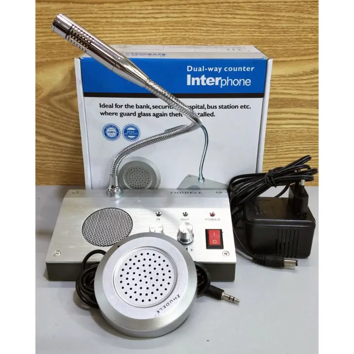 Dual Way Window Counter Bank Intercom Interphone | Lazada PH
