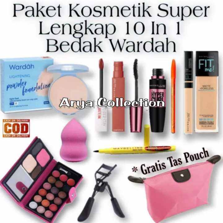 Paket Kosmetik Super Lengkap 10 In 1 / Paket Kosmetik / Make Up Wardah ...