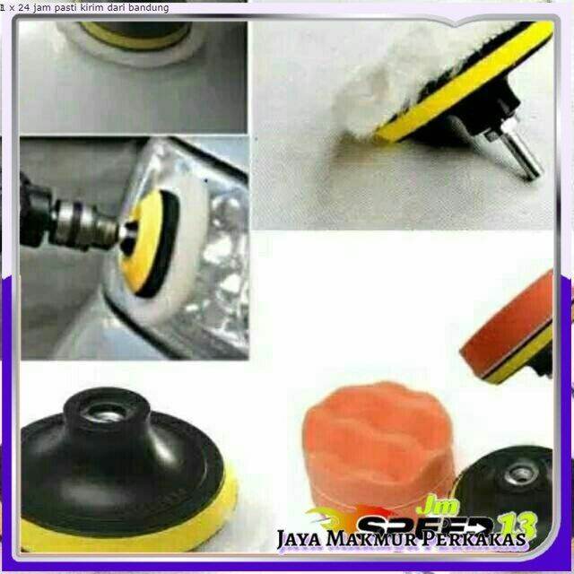 busa poles motor / alat poles mobil 3inch 7pcs untuk waxing poleshing ...