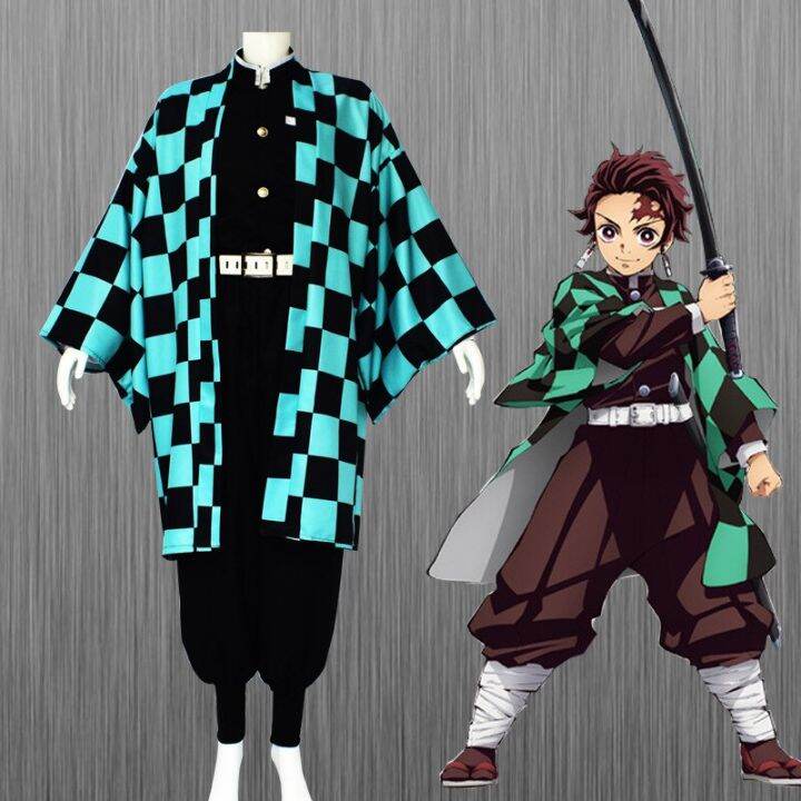 Demon Slayer Anime Cosplay Costume Halloween Cos Uniform Adult Kids ...