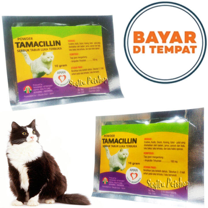 SERBUK OBAT KUCING SAKIT LUKA BAKAR BERNANAH INFEKSI JAMUR KORENG ...