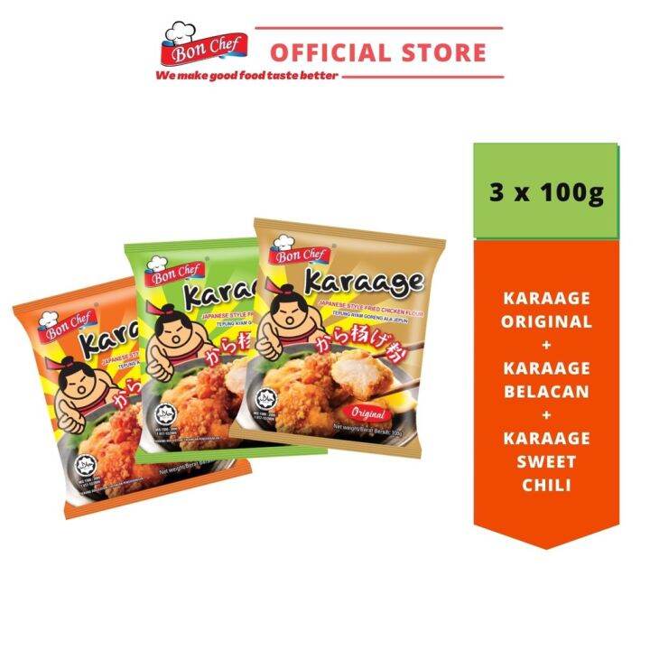 COMBO 3 PACKS 100g Japanese Karaage Fried Chicken Flour Bon Chef | Lazada