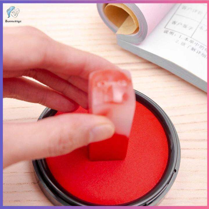 BENNETTGC Office and School Supplies Sponge Fingerprint Inkpad Red ...