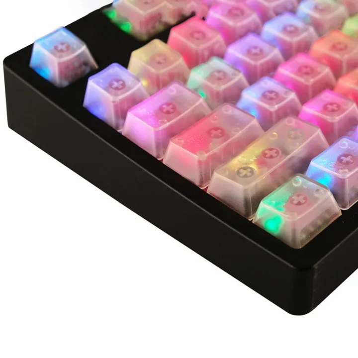 Transparent ABS Keycaps 104 Keys Mechanical Keyboard OEM Profile Non ...