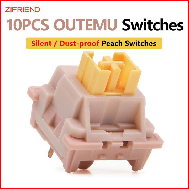 OUTEMU Switch 10PCS Silent Peach Swtich 3 PIN Mechanical Keyboard ...