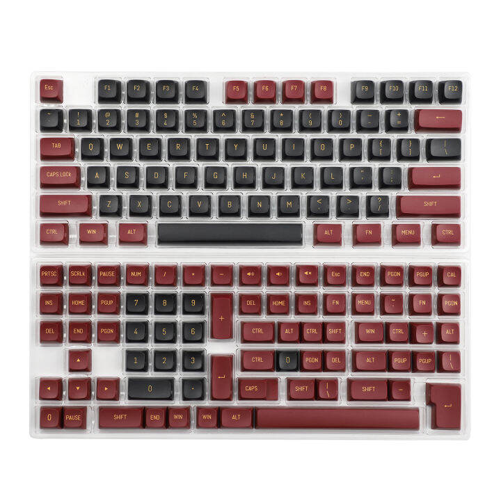 YMDK Botanical Red Samurai YSA 151 Keys Keycap PBT Doubleshot ANSI ISO ...