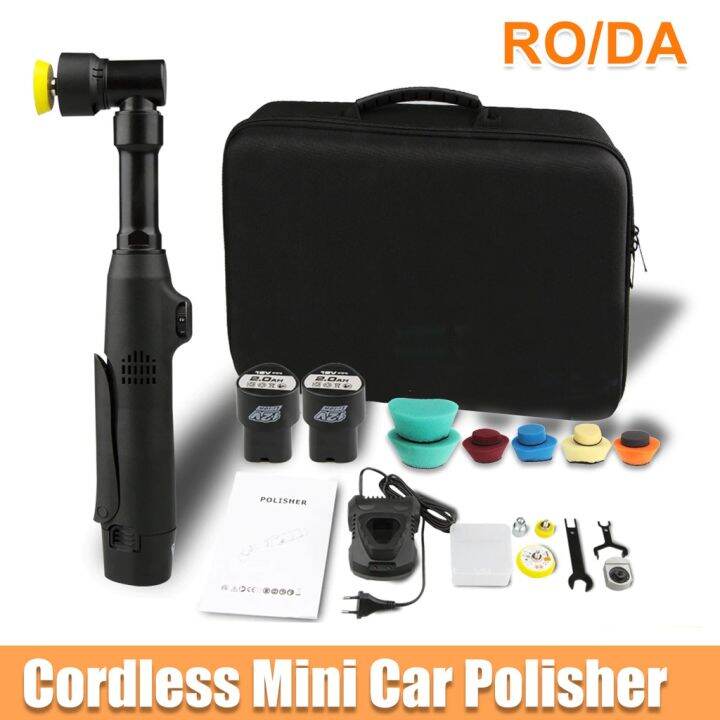 12V Cordless Mini Car Polisher RO/DA Micro Cordless Scratches Killer ...
