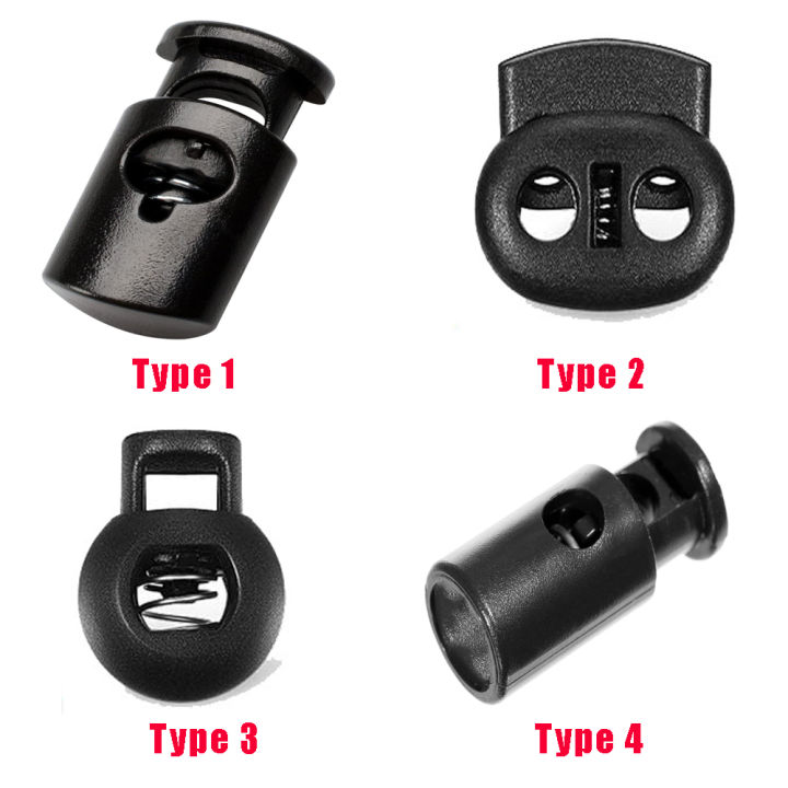 10PCS Shock Cord Rope Stopper Lock End Toggle Buckle and Metal Spring 4 ...